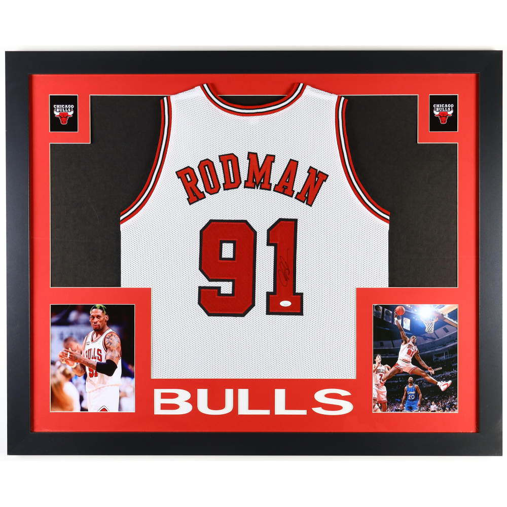 Dennis Rodman Signed Custom Framed Jersey Display (JSA) | Pristine Auction