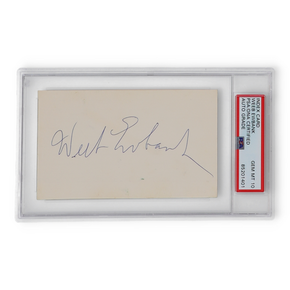 Weeb Ewbank Signed Index Card (PSA GEM MT 10) | Pristine Auction
