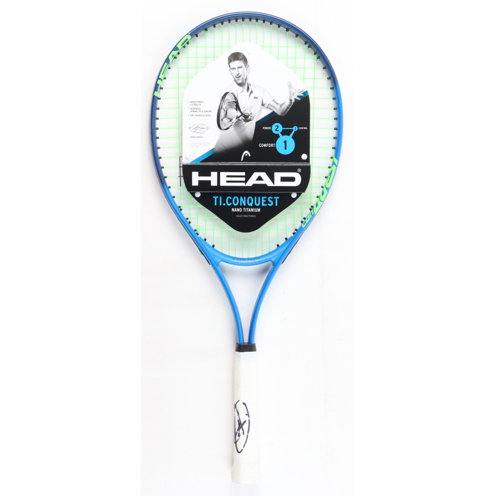 Novak Djokovic Signed Head Ti. Conquest Player Model Tennis Racket ...