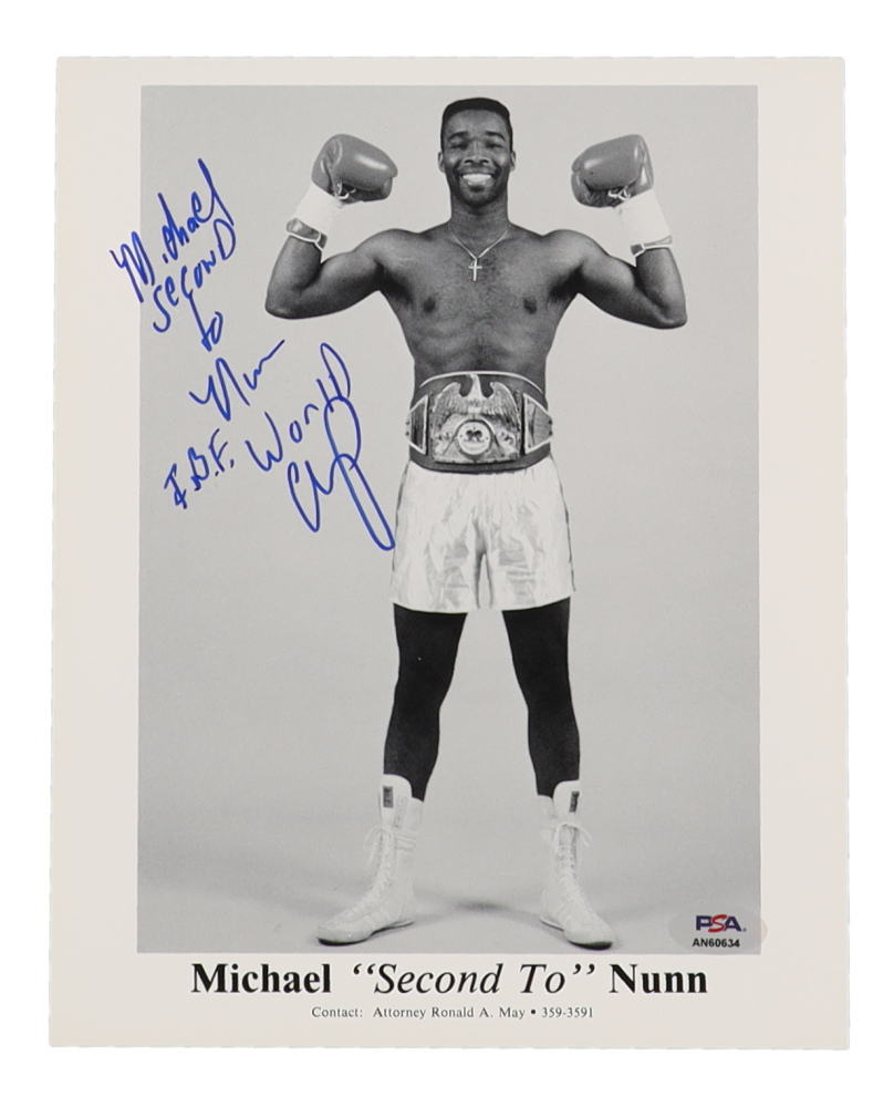 Michael Nunn Signed 8x10 Photo Inscribed "Second to Nunn I.B.F World ...