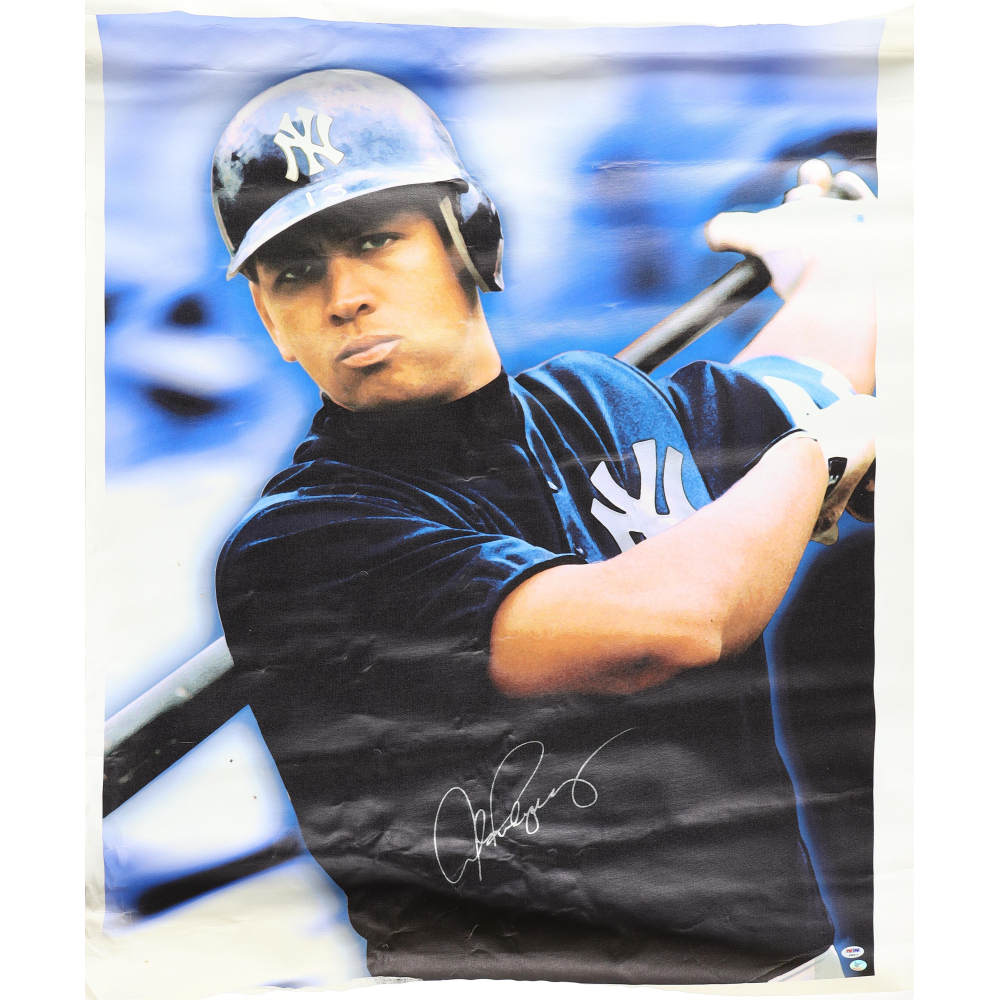 Alex Rodriguez Signed Yankees 36x43 Photo on Canvas (PSA & Rodriguez ...