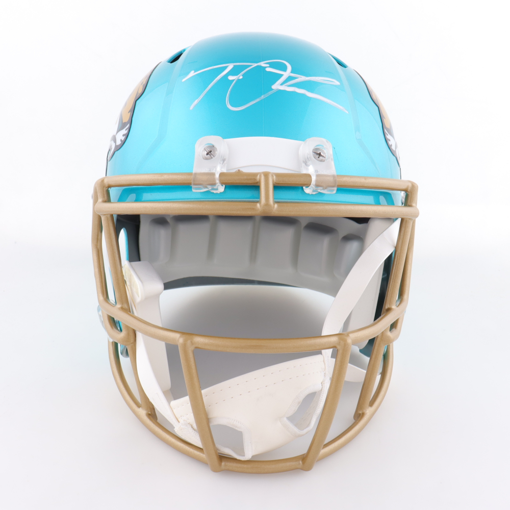 Trevor Lawrence Signed Jaguars Full-Size Flash Alternate Speed Helmet ...