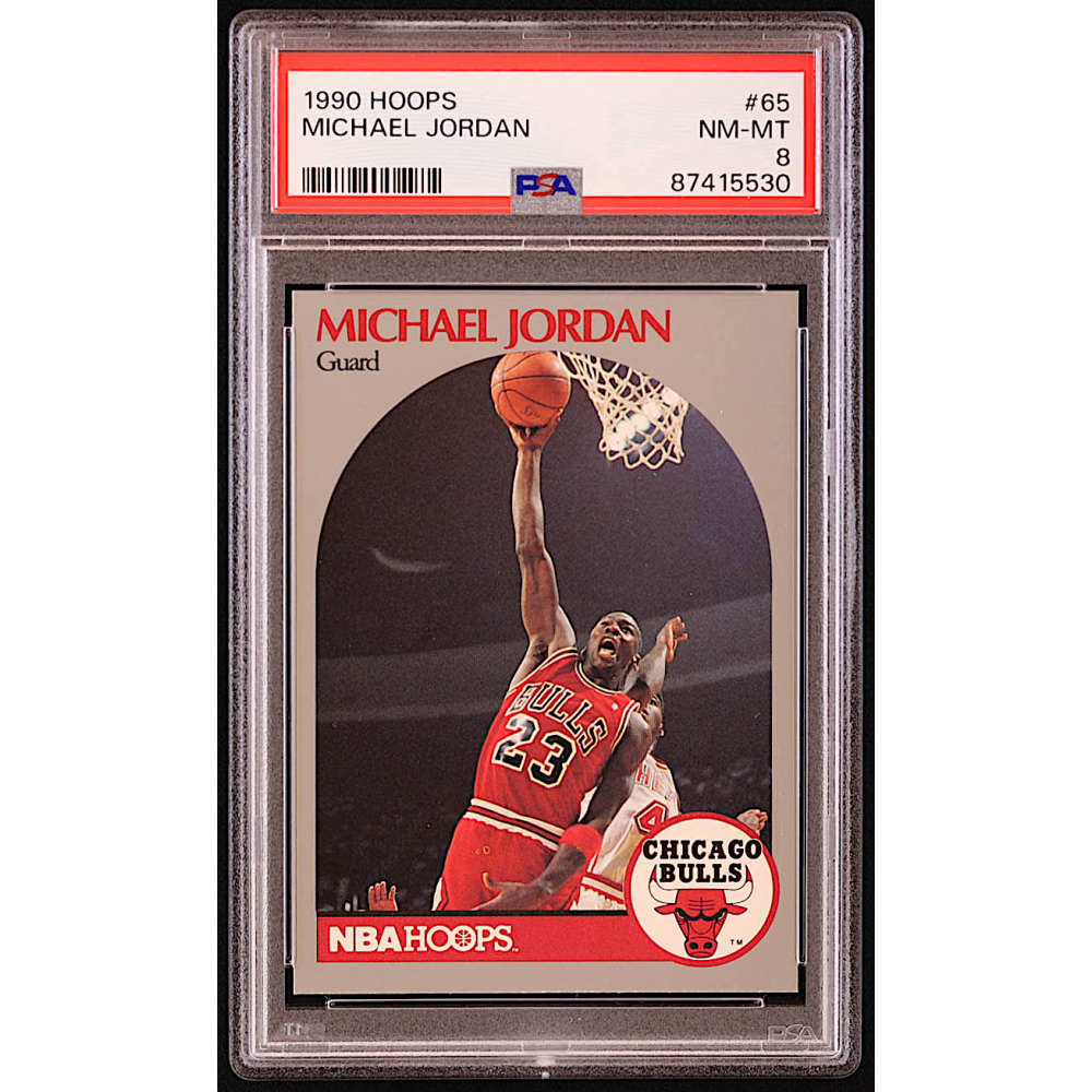 Michael Jordan 1990-91 Hoops #65 (PSA 8) | Pristine Auction