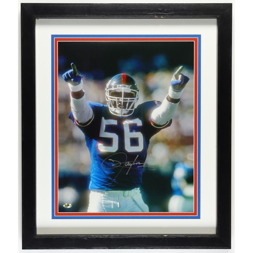 Lawrence Taylor Signed Giants Custom Framed Photo Display (MAB ...