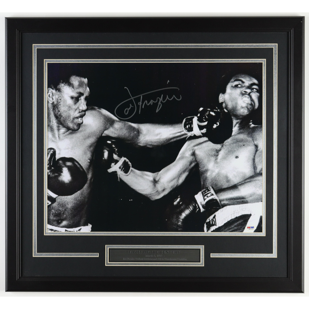 Joe Frazier Signed Custom Framed Photo Display (PSA) | Pristine Auction
