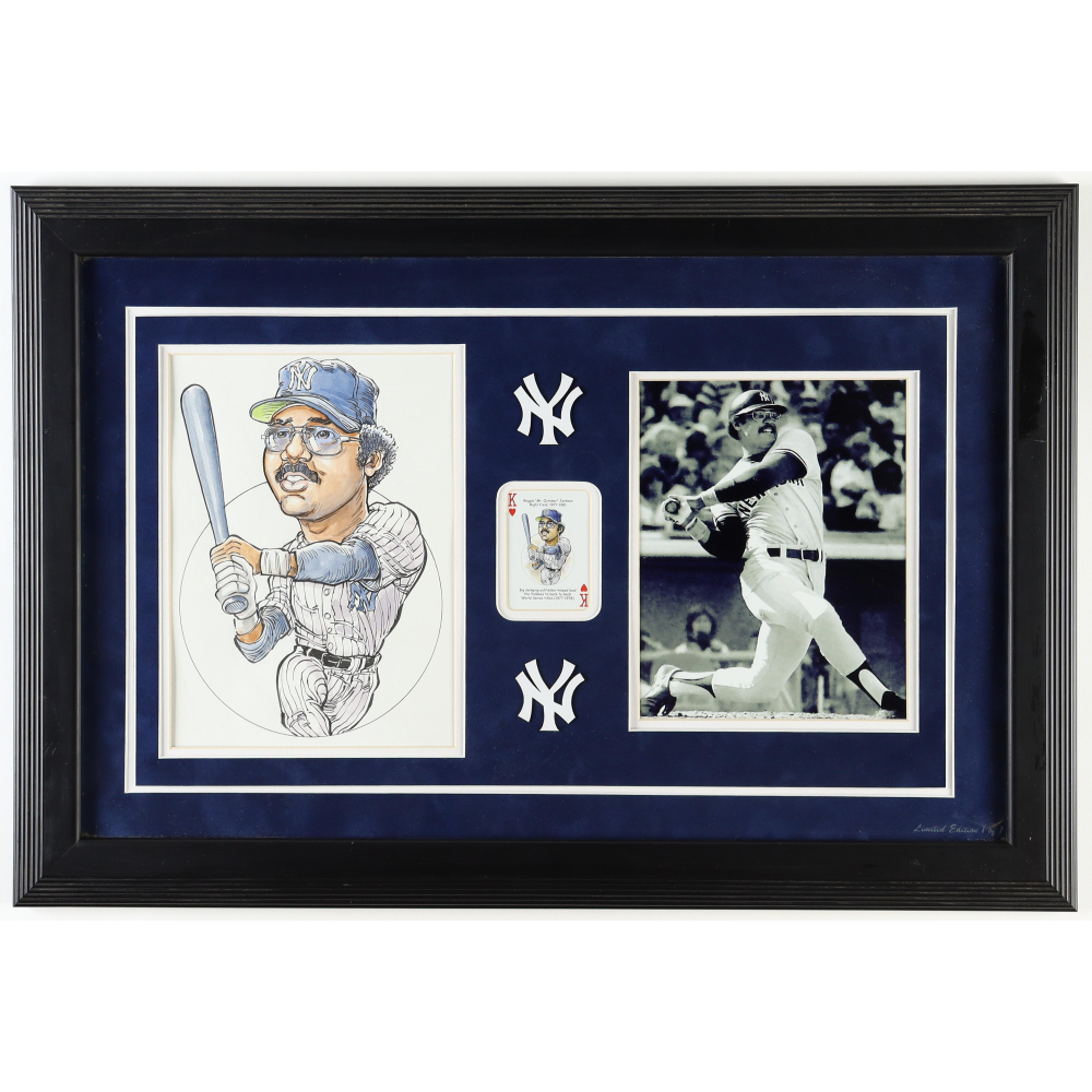 Reggie "Mr. October" Jackson Yankees "Hero Deck" Custom Framed Art ...
