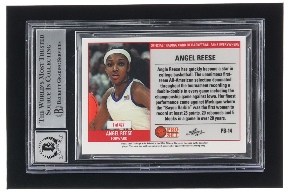 Angel Reese Signed 2023 Pro Set 1989 Style #PB14 RC (BGS | Autograph ...