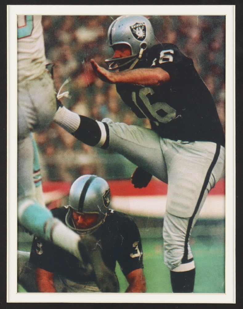 George Blanda Signed Raiders Custom Framed Cut Display with Jersey ...