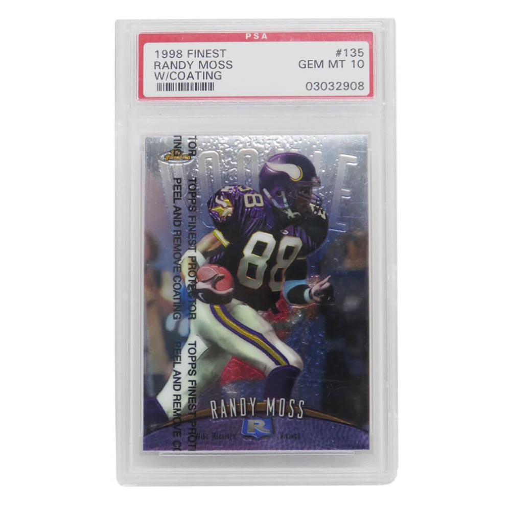 Randy Moss 1998 Finest with Coating #135 RC (PSA 10) | Pristine Auction