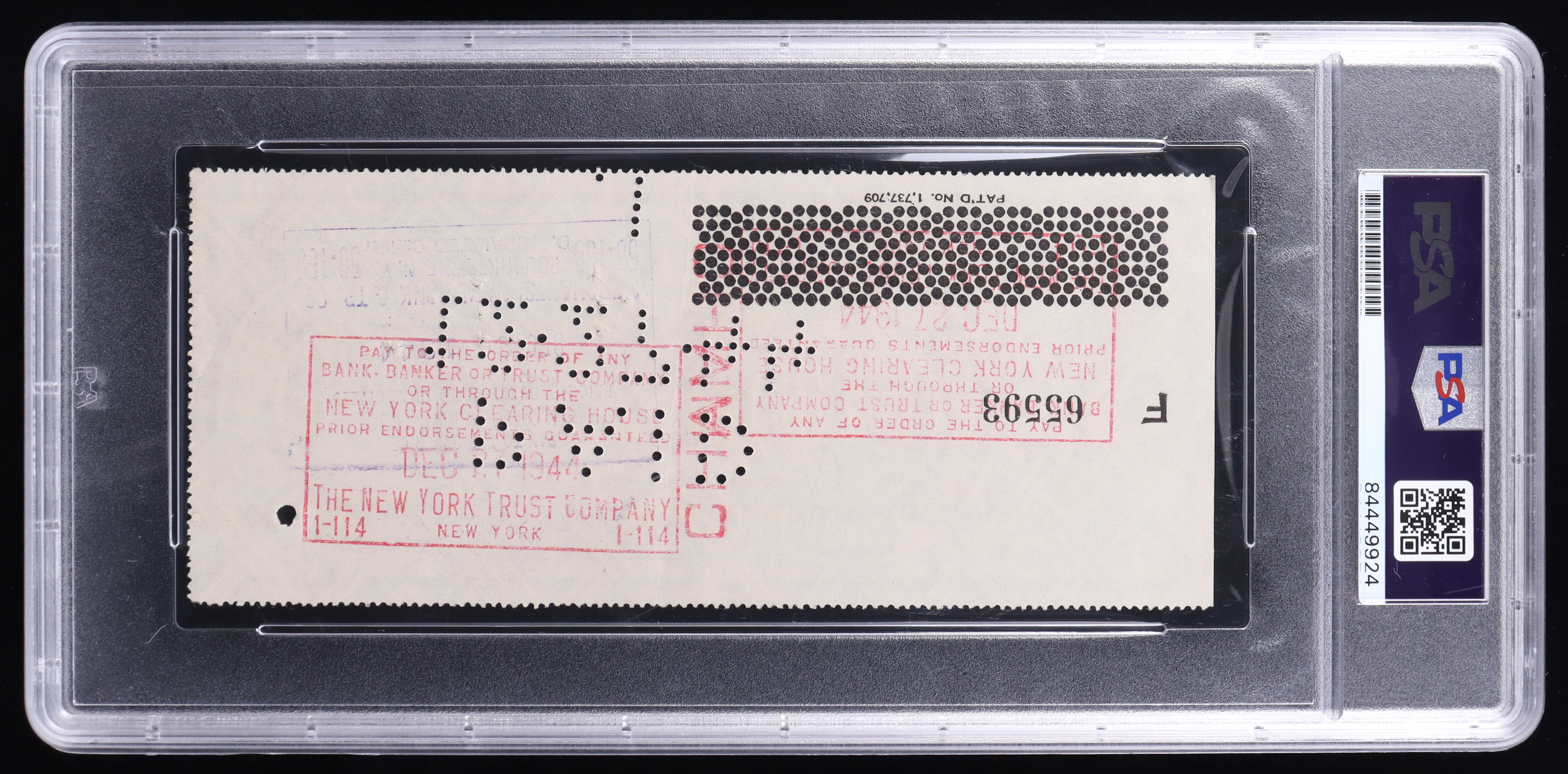 Franklin D. Roosevelt Signed 1944 Personal Bank Check (PSA) | Pristine ...