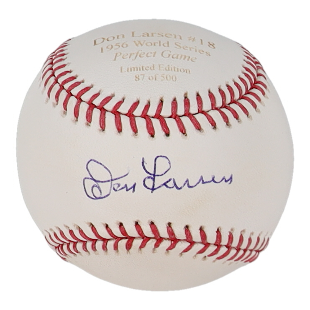 Don Larsen Signed LE OML 1956 World Series Perfect Game Baseball (MLB ...