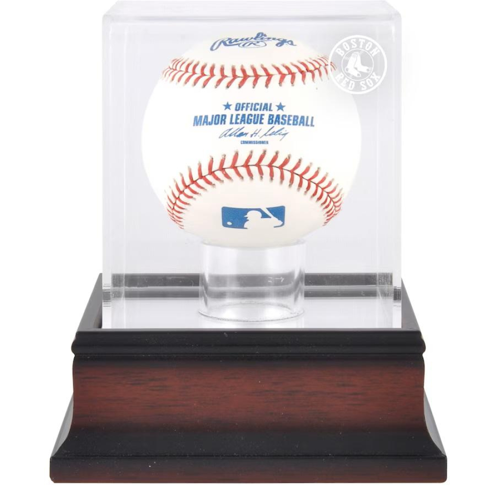 Red Sox Logo Mahogany Base Display Case | Pristine Auction