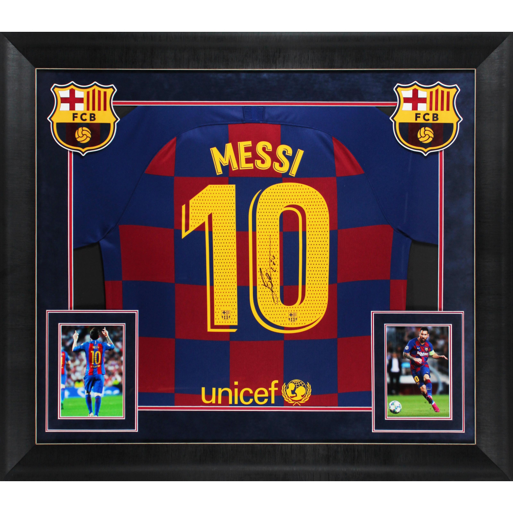 Lionel Messi Signed Custom Framed Jersey Display (Beckett) | Pristine ...