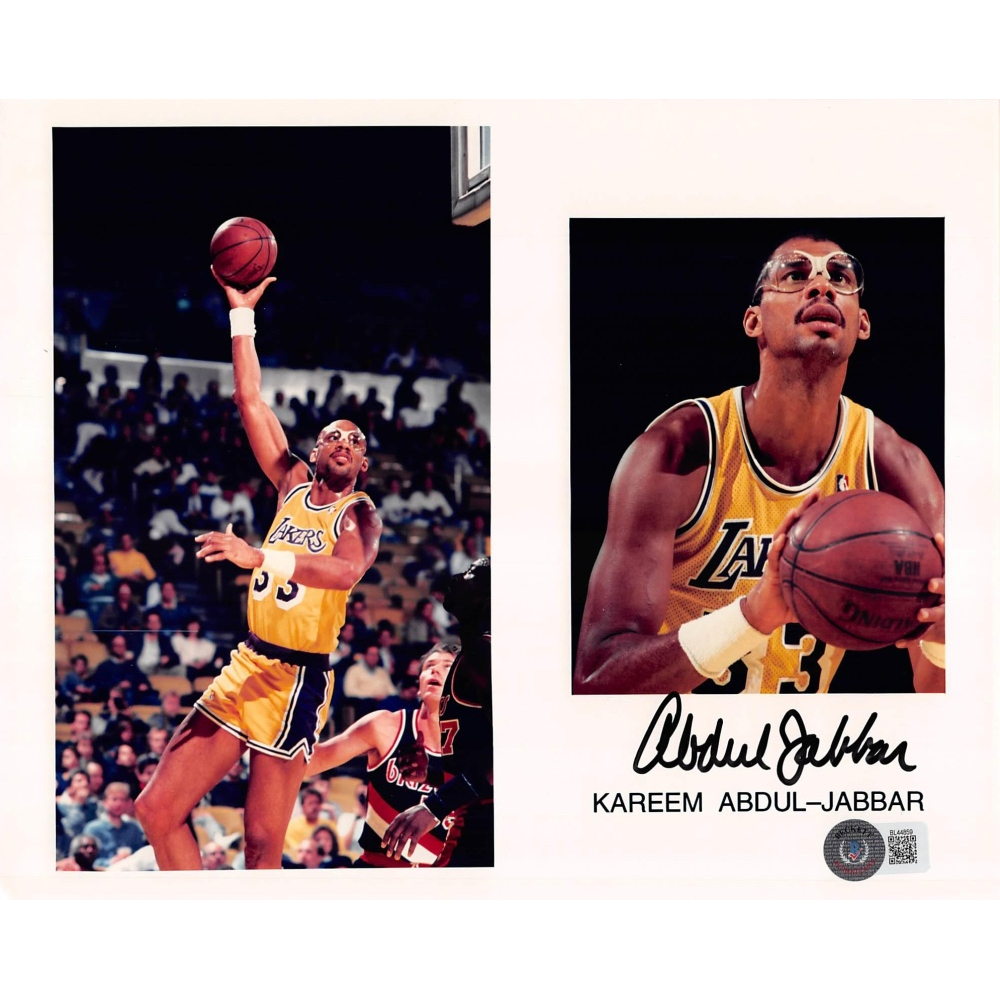 Kareem Abdul-Jabbar Signed Lakers 8x10 Photo (Beckett) | Pristine Auction