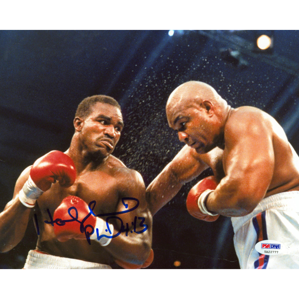 Evander Holyfield Signed 8x10 Photo with Inscription (PSA) | Pristine ...