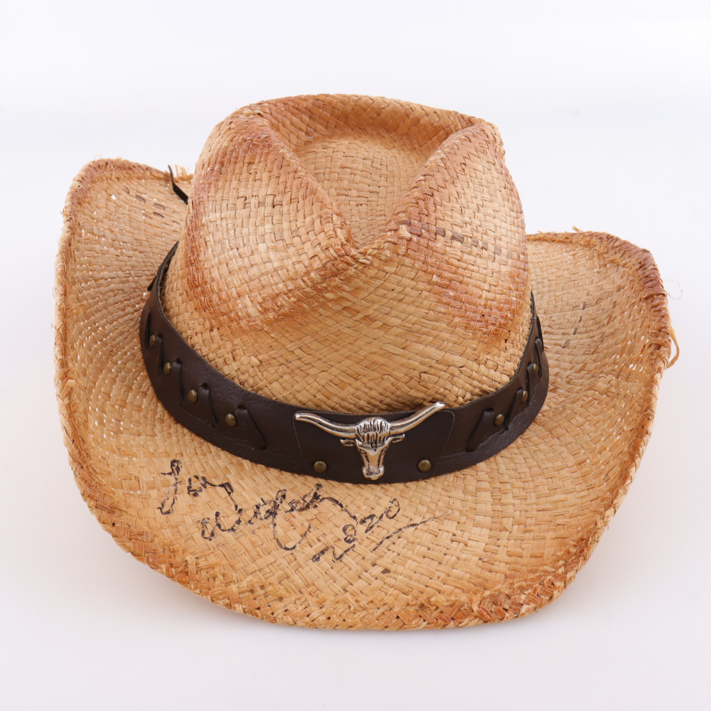 Willie Nelson Signed Concert Worn Straw Hat Inscribed "Love" & "2020 ...