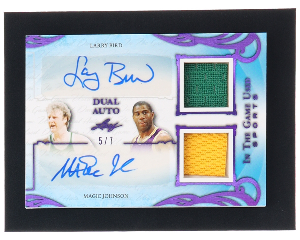 Larry Bird / Magic Johnson 2019 ITG Used Sports Dual Autograph ...