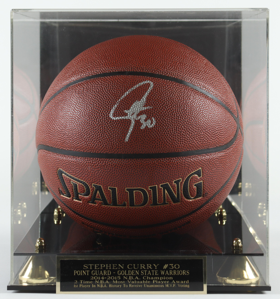 Stephen Curry Signed NBA Basketball with Display Case (SGC) | Pristine ...