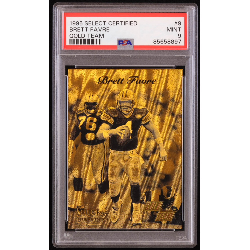 Brett Favre 1995 Select Certified Gold Team #9 (PSA 9) | Pristine Auction