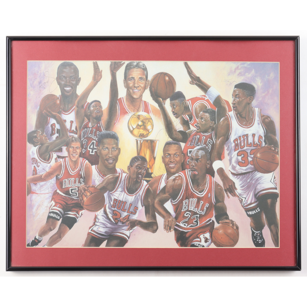 1991 Chiago Bulls | NBA Champions | Custom Framed Lithograph Team ...