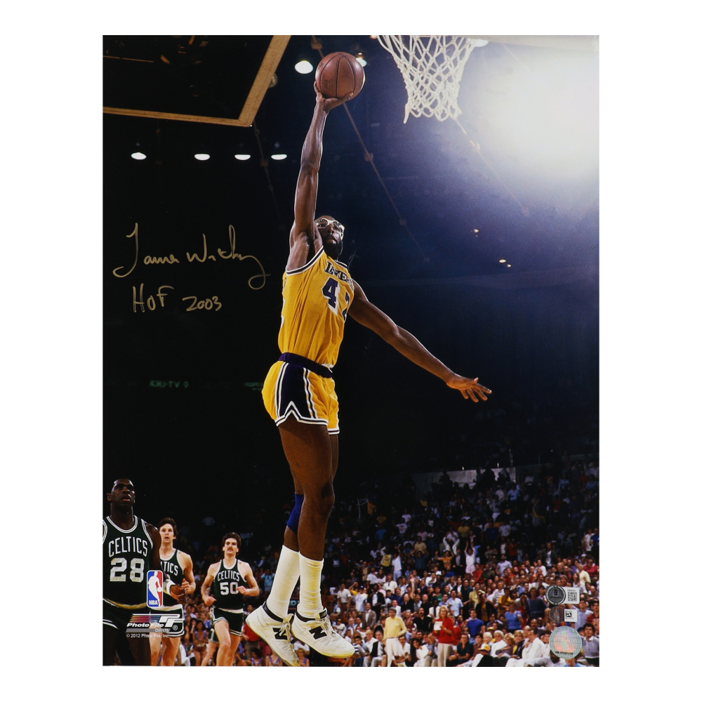 James Worthy Signed Lakers 16x20 Photo Inscribed "HOF 2003" (Beckett ...