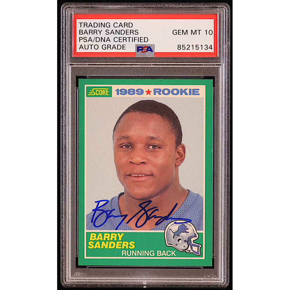 Barry Sanders Signed 1989 Score #257 RC (PSA | Auto 10) | Pristine Auction