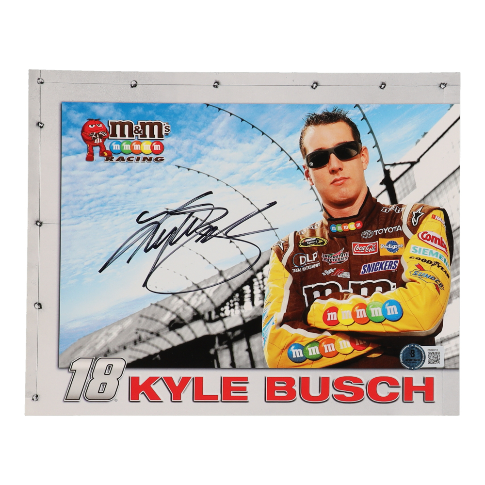 Kyle Busch Signed NASCAR 8x10 Flyer (Beckett) | Pristine Auction