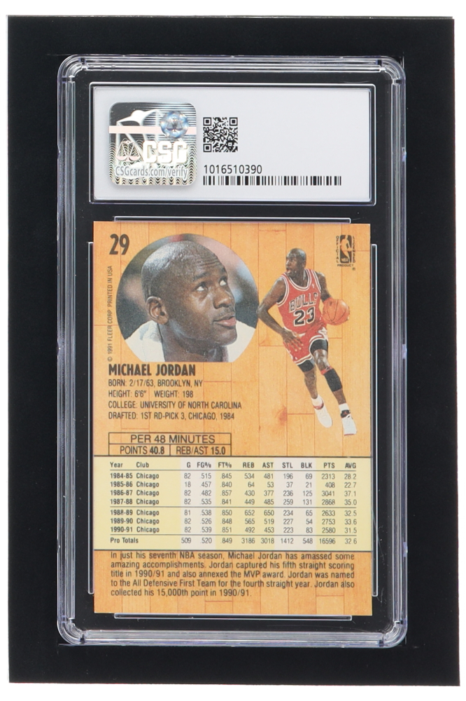 Michael Jordan 1991-92 Fleer #29 (CSG 8) | Pristine Auction