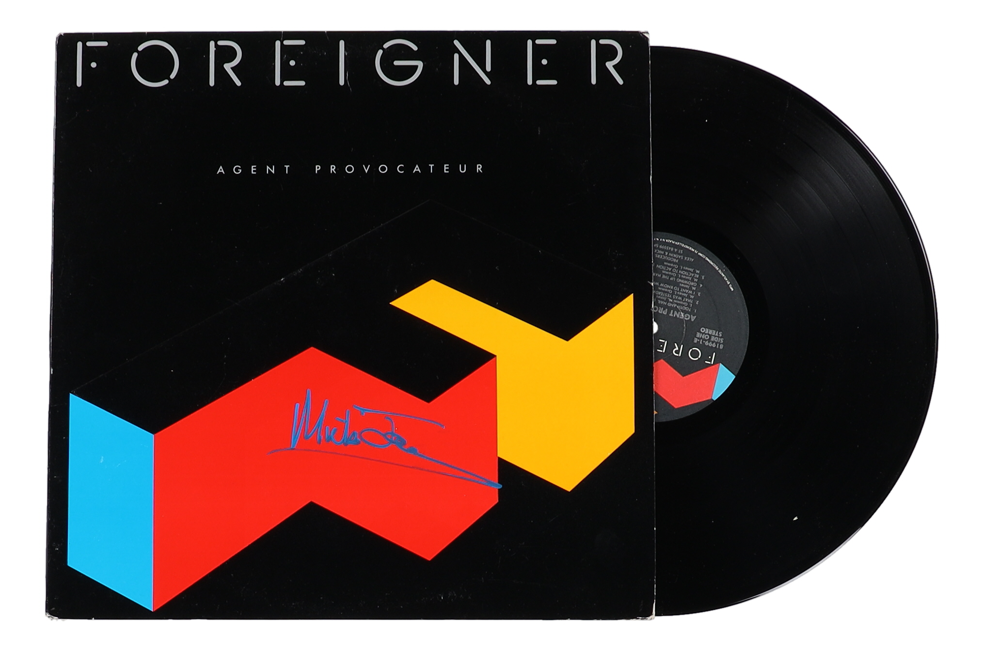 Mick Jones Signed Foreigner "Agent Provocateur" Vinyl Record Album ...