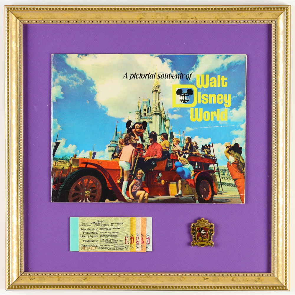 1971 "Walt Disney World" Custom Framed Vintage Pictorial Souvenir Book ...