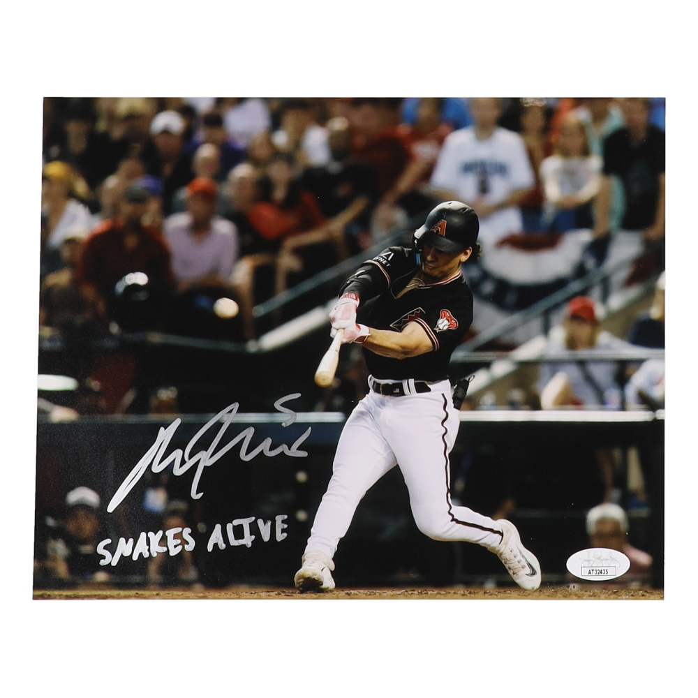 Alek Thomas Signed Diamondbacks 8x10 Photo Inscribed "Snakes Alive ...