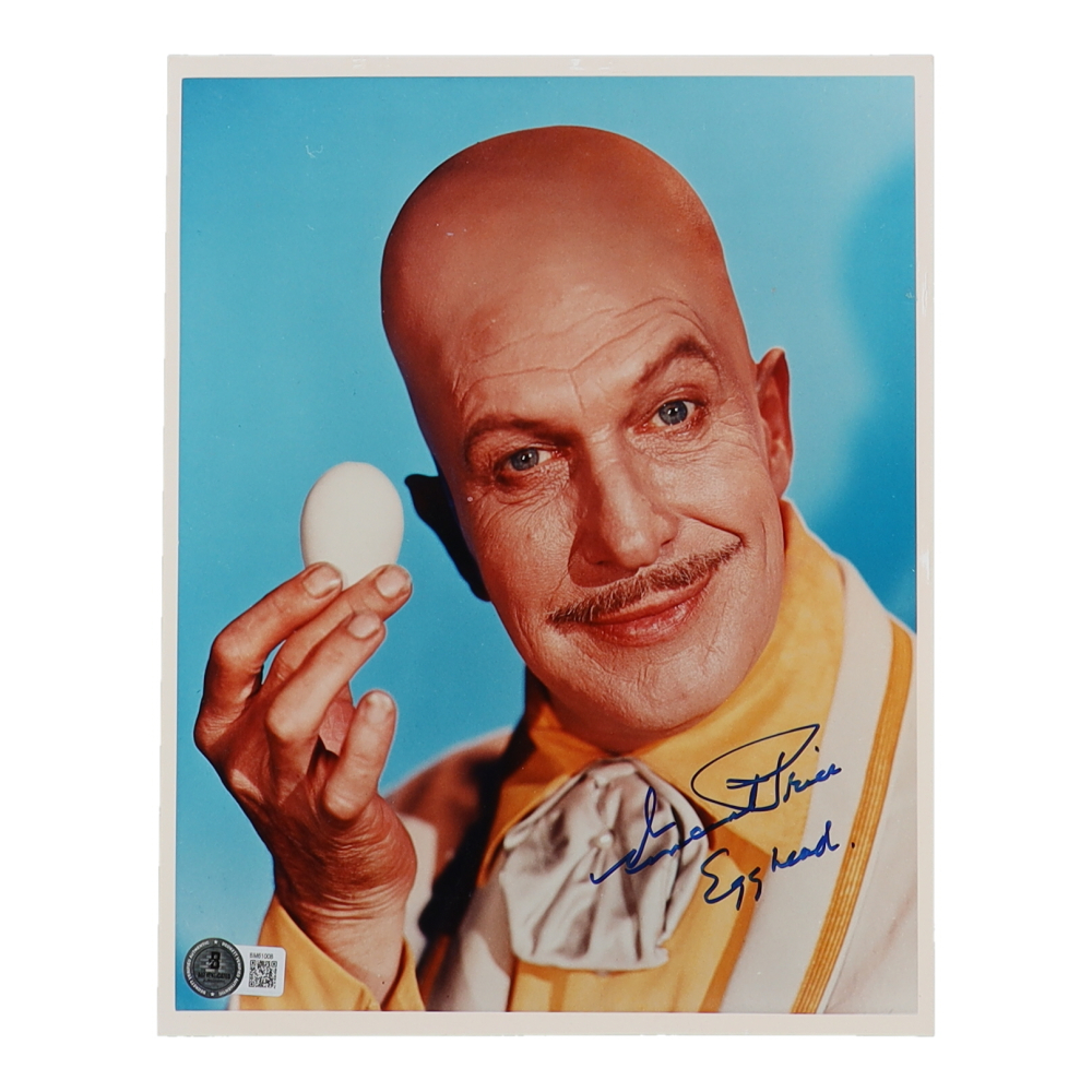 Vincent Price Signed "Batman" 8x10 Photo Inscribed "Egghead" (Beckett ...