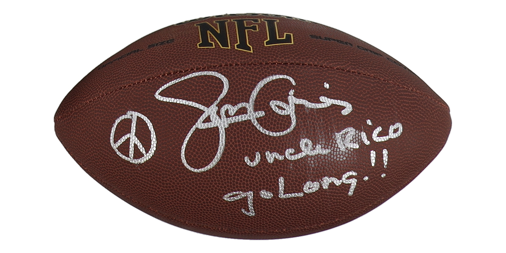 Jon Gries Signed NFL Football Inscribed "Uncle Rico, Go Long!!" With ...