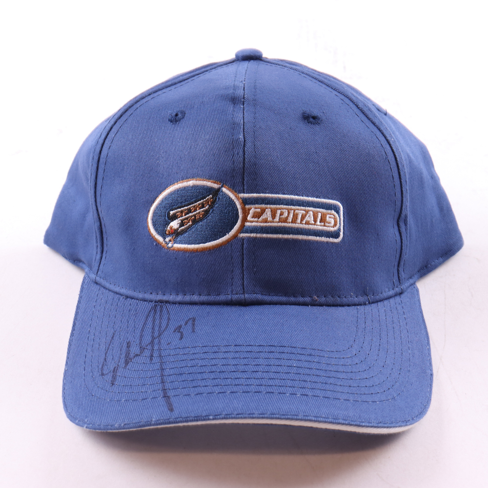 Olaf Kölzig Signed Capitals Logo Hat (Beckett) | Pristine Auction