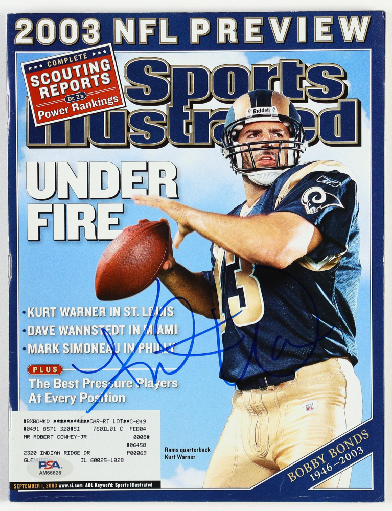 Kurt Warner Signed 2003 "Sports Illustrated" Magazine (PSA) | Pristine Auction