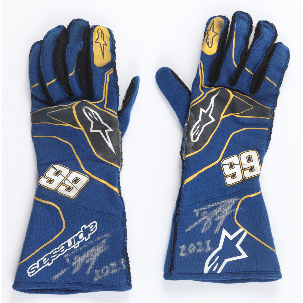 Daniel Suárez Signed & Inscribed Race Worn #99 Gloves from 2021 (Suárez ...