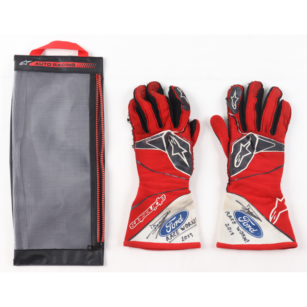 Daniel Suárez Signed & Inscribed Race Worn Gloves from 2019 (Suárez COA ...