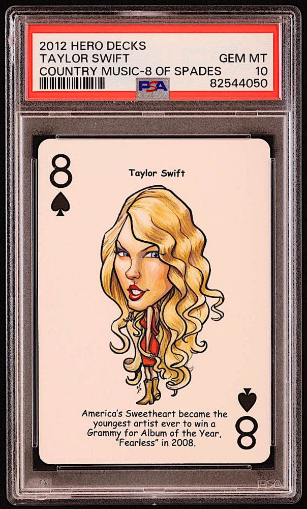 Taylor Swift 2012 Hero Decks Country Music Playing Card (PSA 10 ...