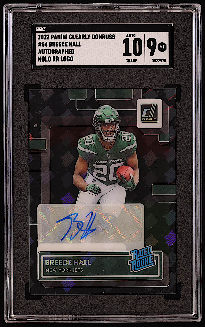 Breece Hall 2022 Clearly Donruss Clearly Rated Rookie Autographs Holo ...