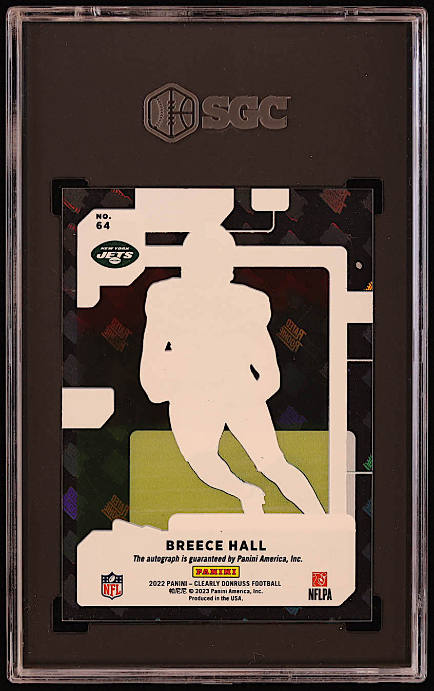 Breece Hall 2022 Clearly Donruss Clearly Rated Rookie Autographs Holo ...