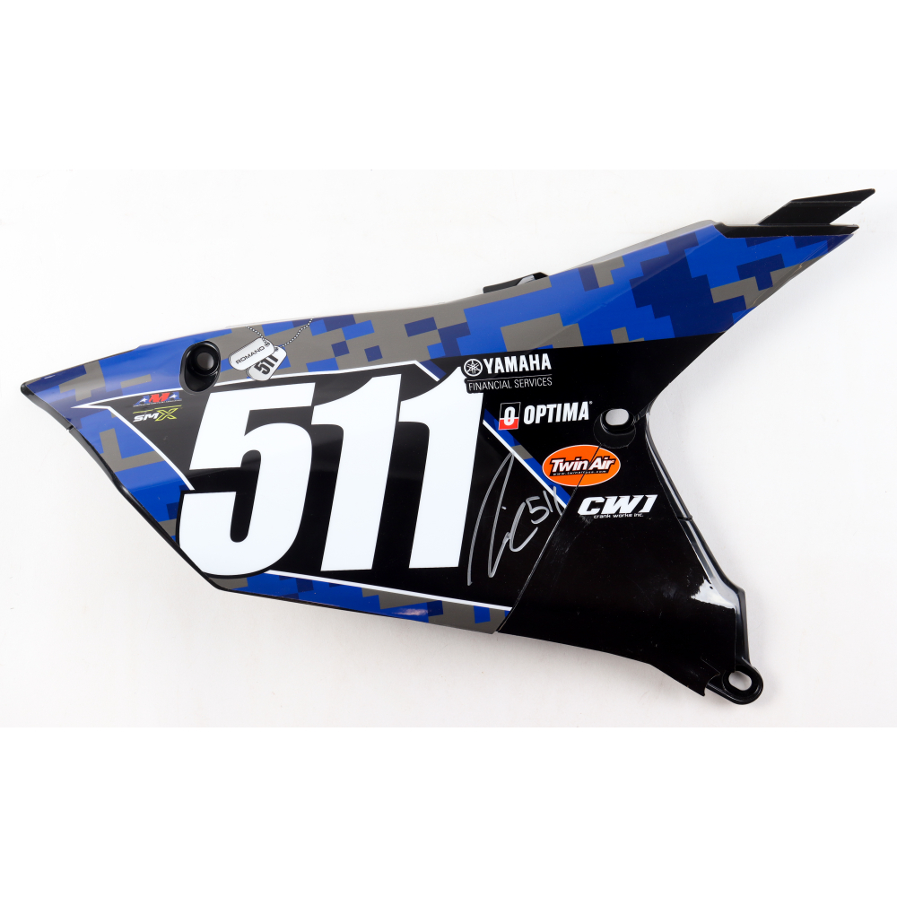 Nick Romano Signed Race Issued #511 Bike Side Number Plate | Star ...