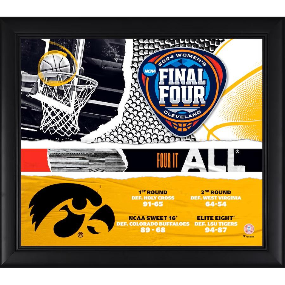 Iowa Hawkeyes Women's 2024 Final Four Custom Framed Photo | Pristine ...