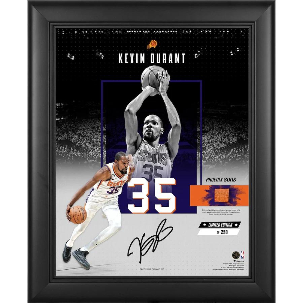 Kevin Durant Suns LE Custom Framed Photo Display with Game-Used ...