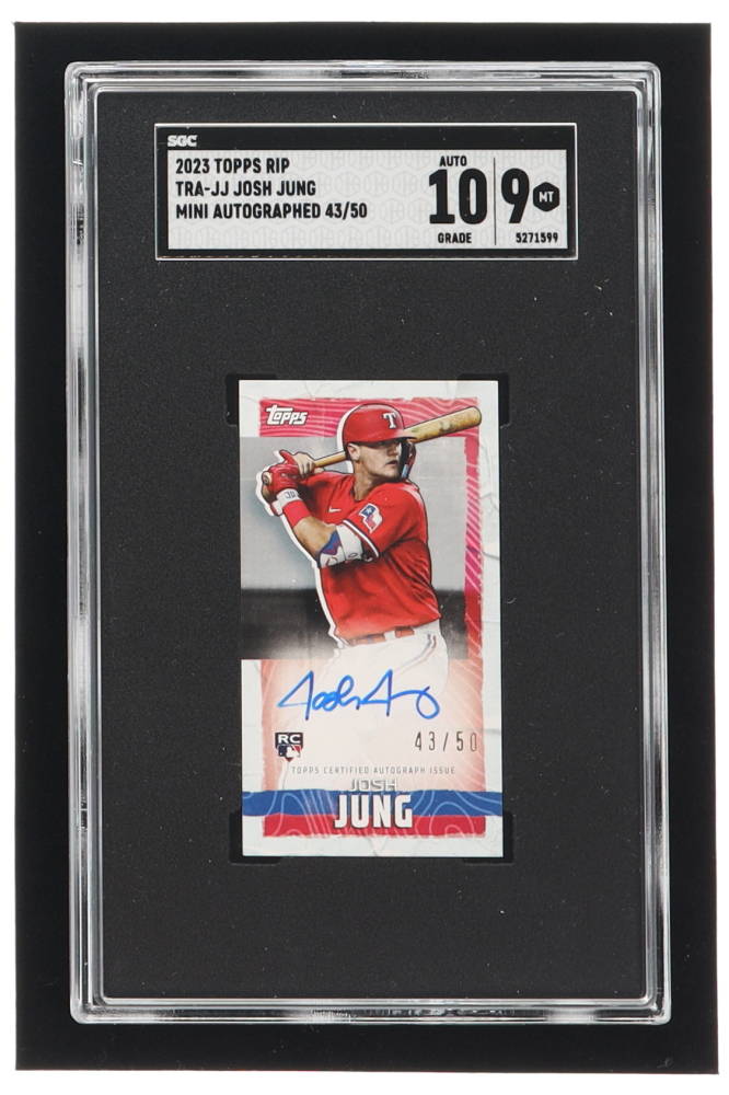 Josh Jung 2023 Topps Rip Autographs Mini #TRAJJ #43/50 RC (SGC 9 | Auto ...