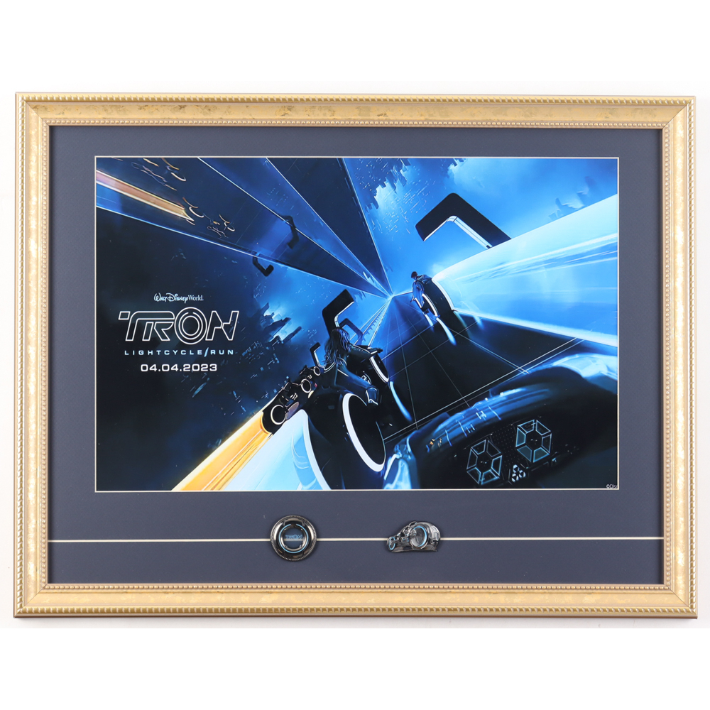 "Walt Disney World" 2023 "TRON Lightcycle Run" Custom Framed Ride Photo ...