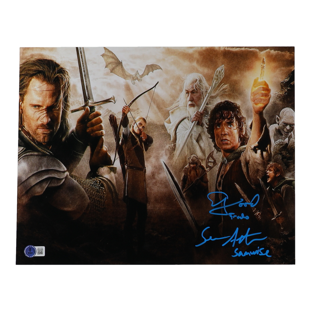 Elijah Wood & Sean Astin Signed "Lord of the Rings" 11x14 Photo ...