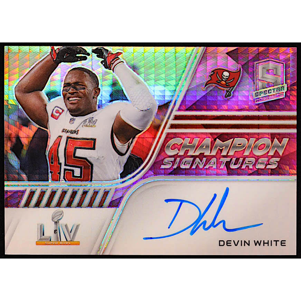 Devin White 2022 Panini Spectra Champion Signatures Neon Pink #2 #08/15 ...