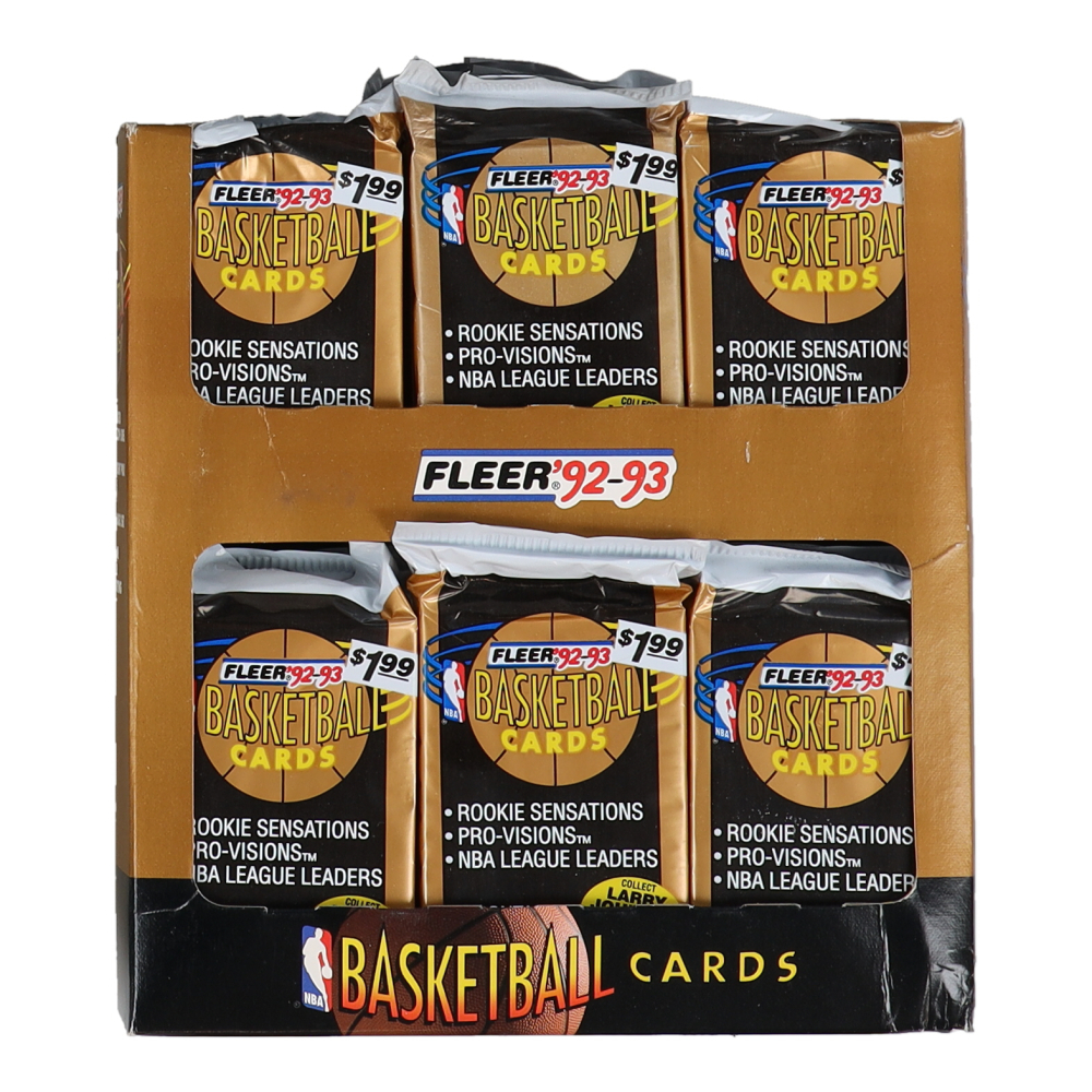 1992-93 Fleer Basketball Jumbo Retail Box with (24) Packs | Pristine ...