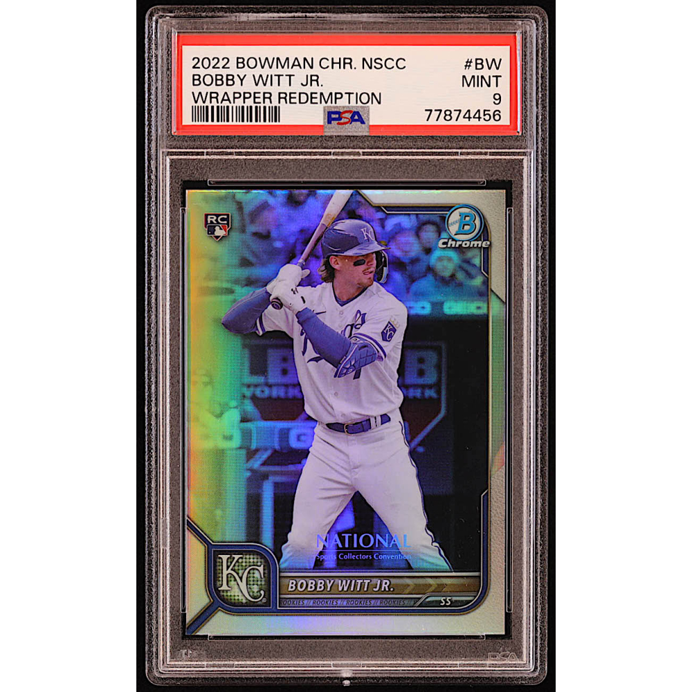 Bobby Witt Jr. 2022 Bowman Chrome National Convention Wrapper ...