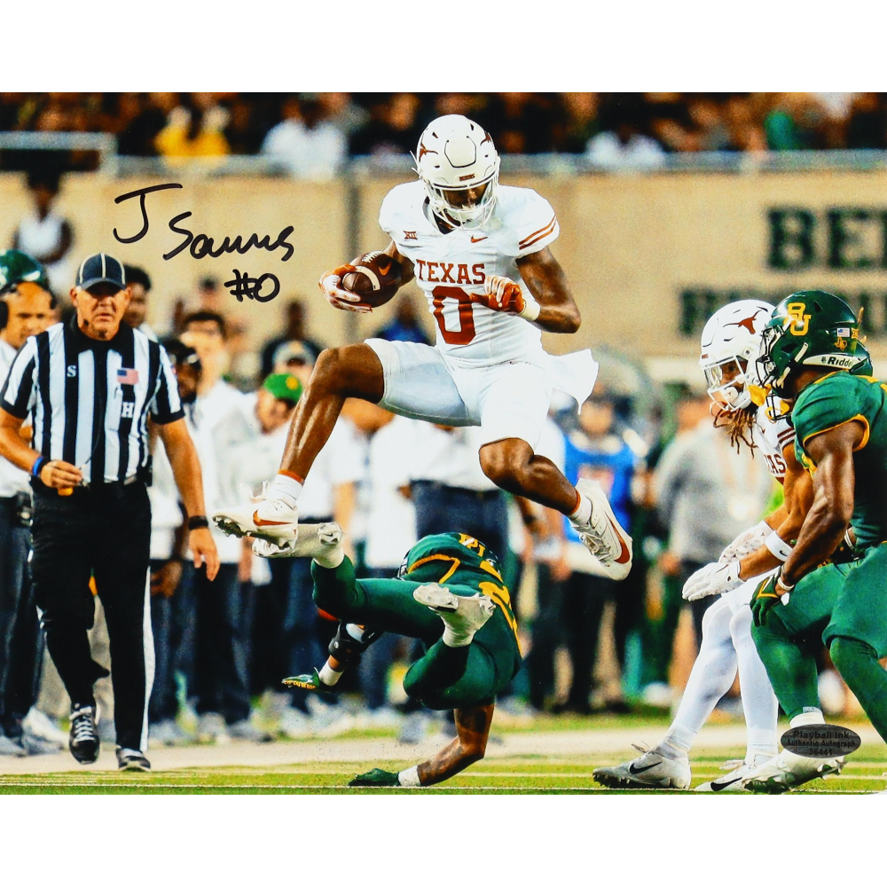 Ja'Tavion Sanders Signed Texas Longhorns 8x10 Photo (Playball Ink ...